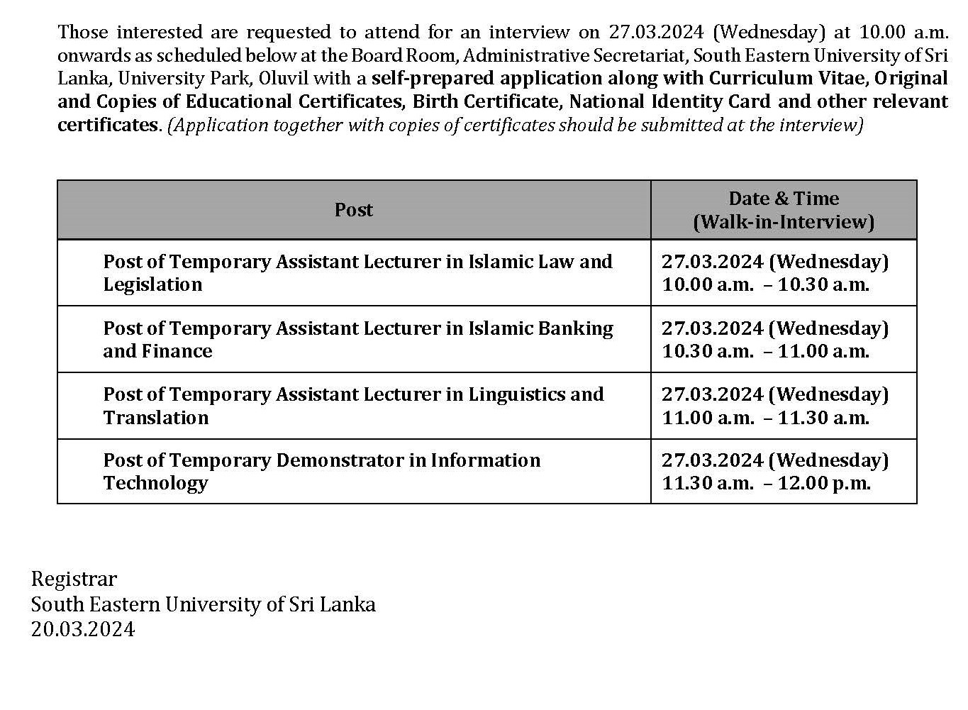 South Eastern University of Sri Lanka | SEUSL